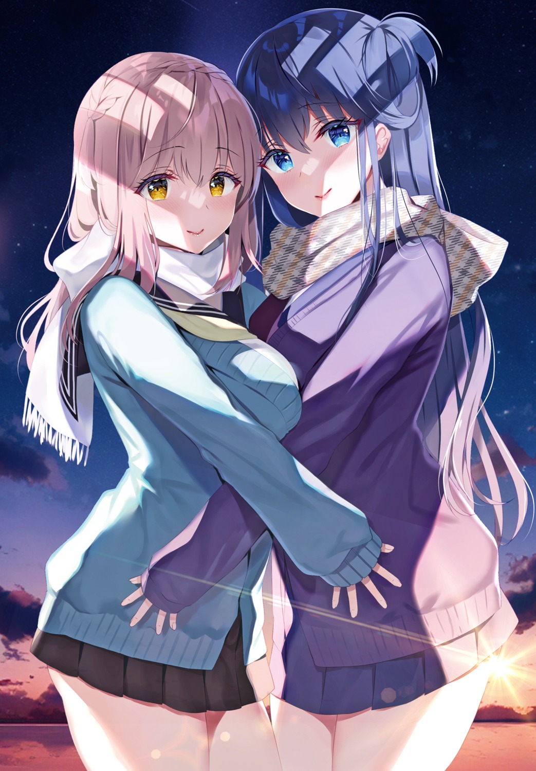 takashina asahi kasugai koharu nagatsuki sayuki seifuku sweater symmetrical docking | #1148232 ...